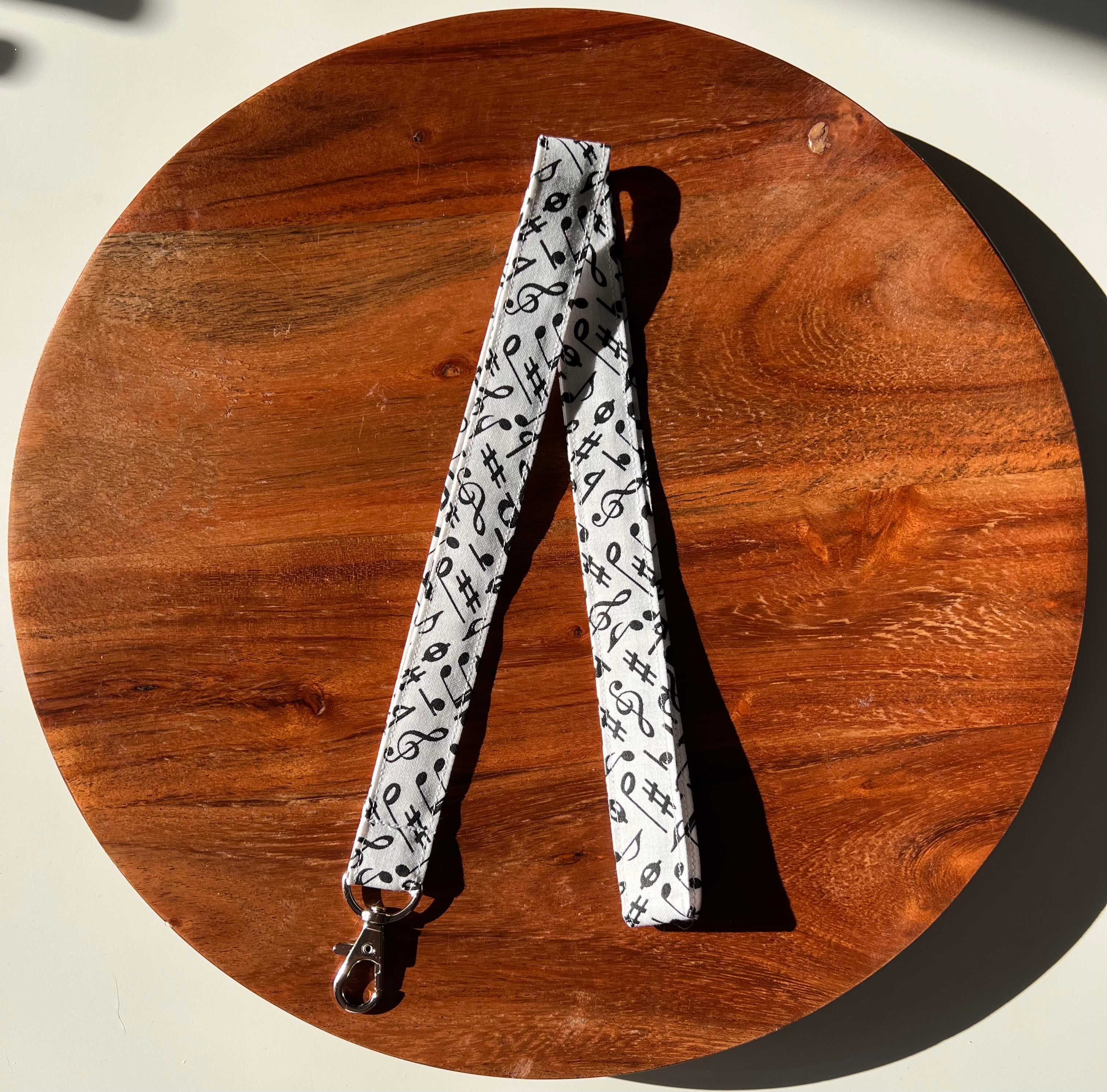 Black and White Music Note Lanyards – The Lanyard Boutique